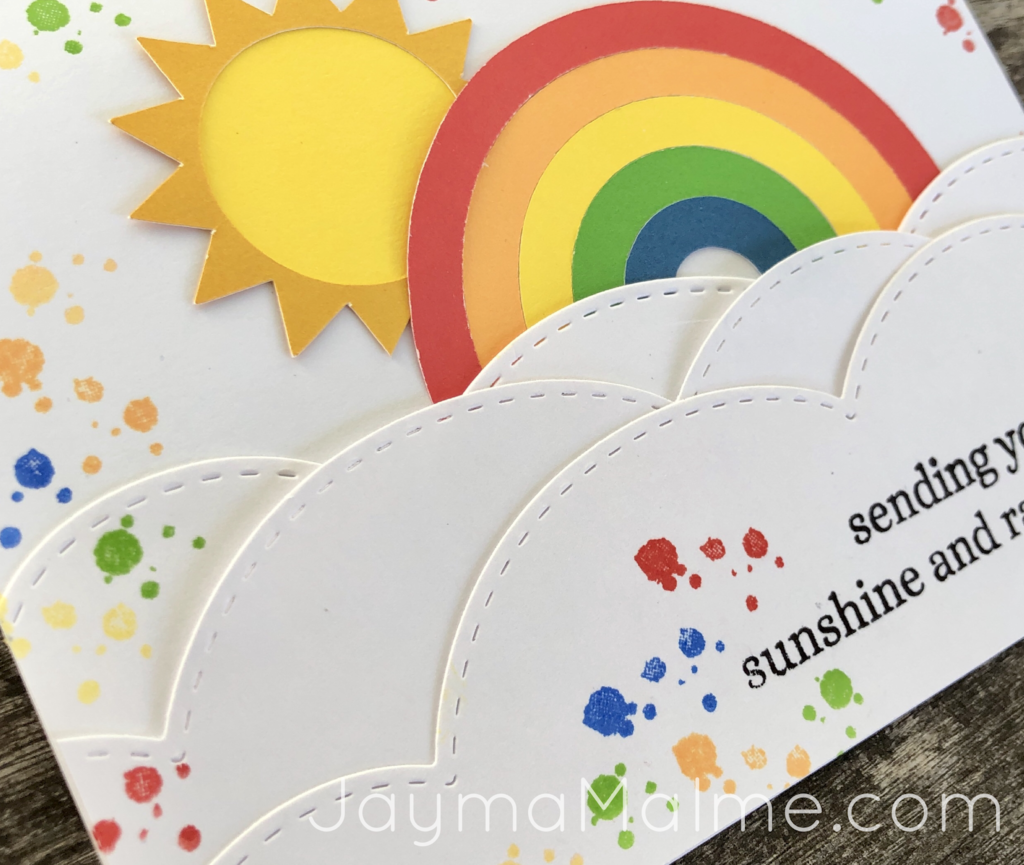 Rainbow Card Using Cricut, Die Cuts & Stamping | Free Cricut Design ...