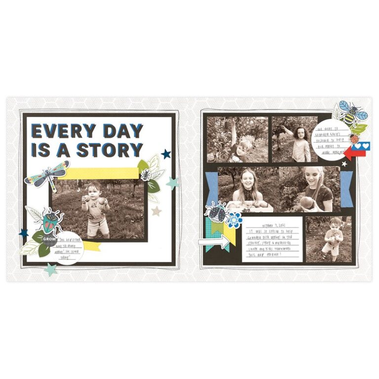 The Perfect Beginner Scrapbook Layout - Playing with Paper